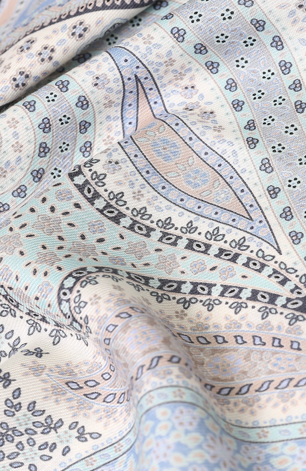 Женский светло-серый платок из смеси кашемира и шелка с принтом MICHELE BINDA купить в интернет ...