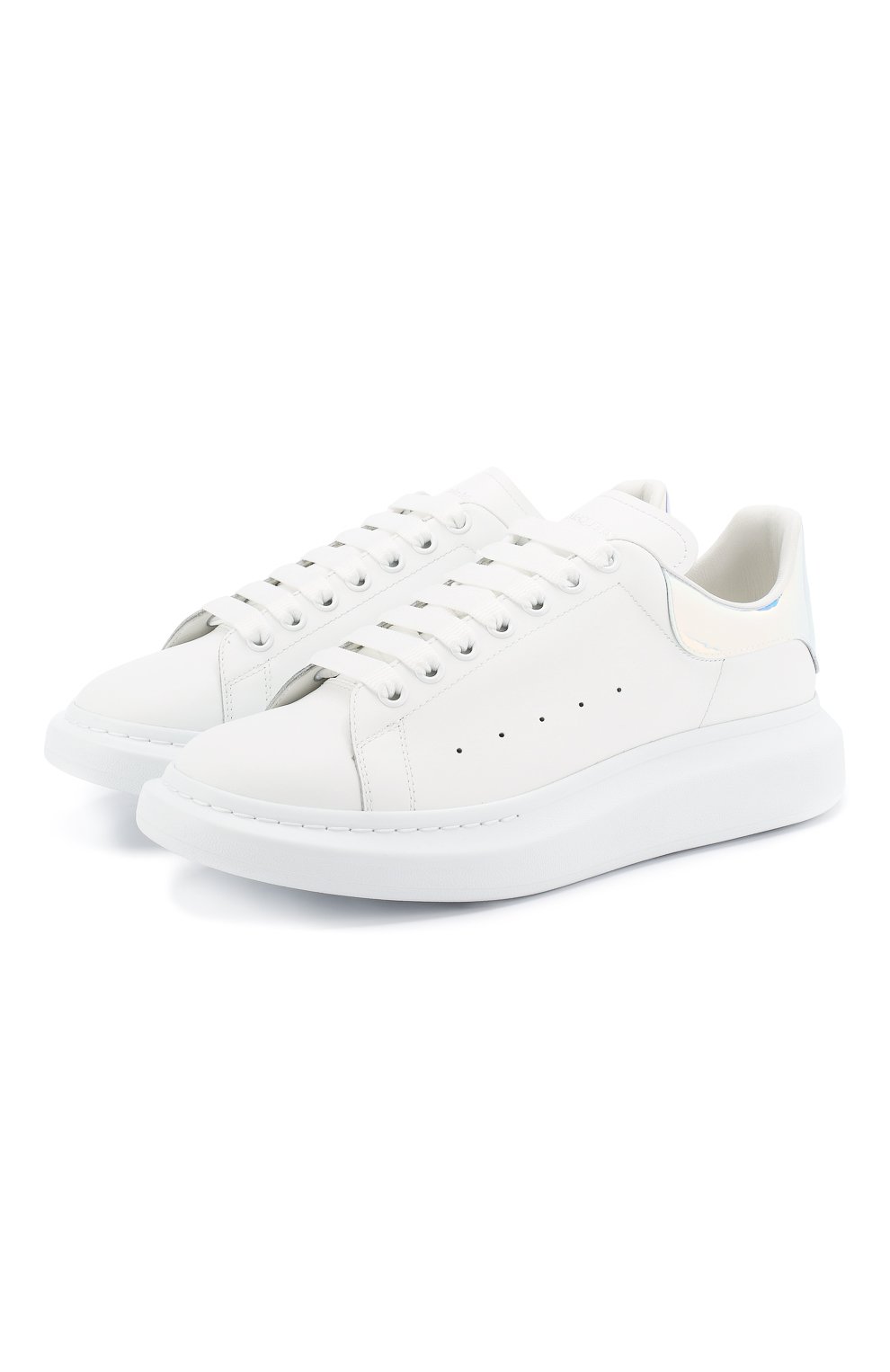 Мужские белые кожаные кеды oversized ALEXANDER MCQUEEN купить в ...