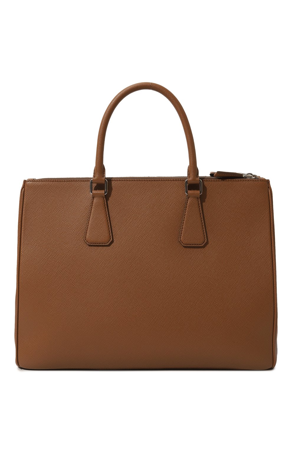 Мужская коричневая кожаная сумка-тоут PRADA купить в интернет-магазине ЦУМ, арт. 2VG061-2FAD ...