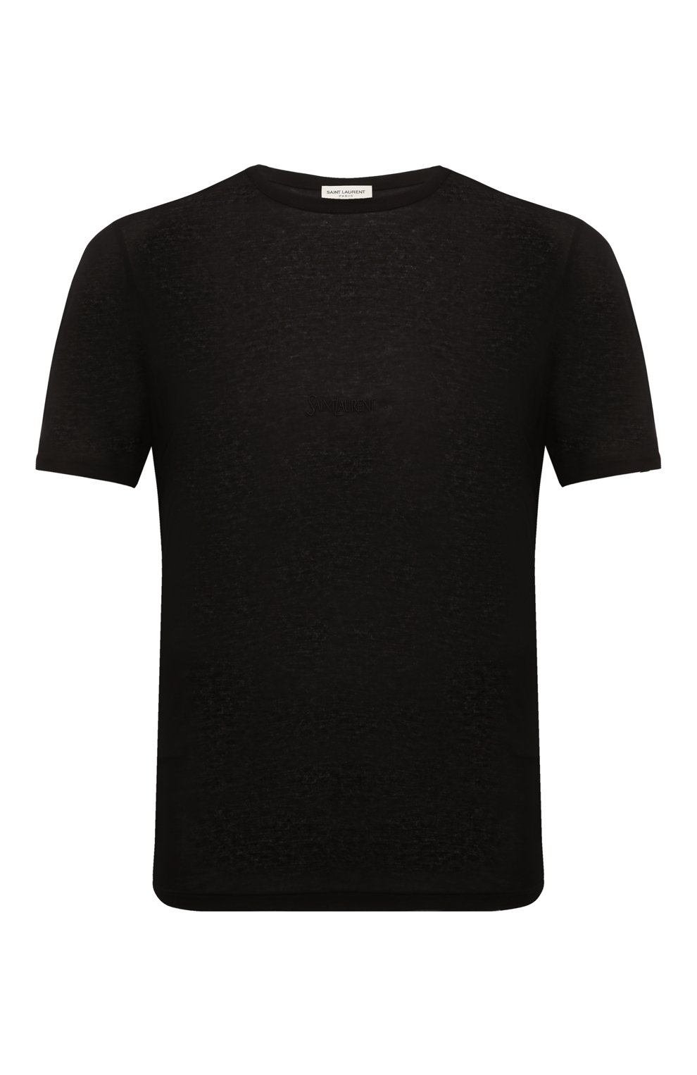 Мужская черная хлопковая футболка SAINT LAURENT купить в интернет ...