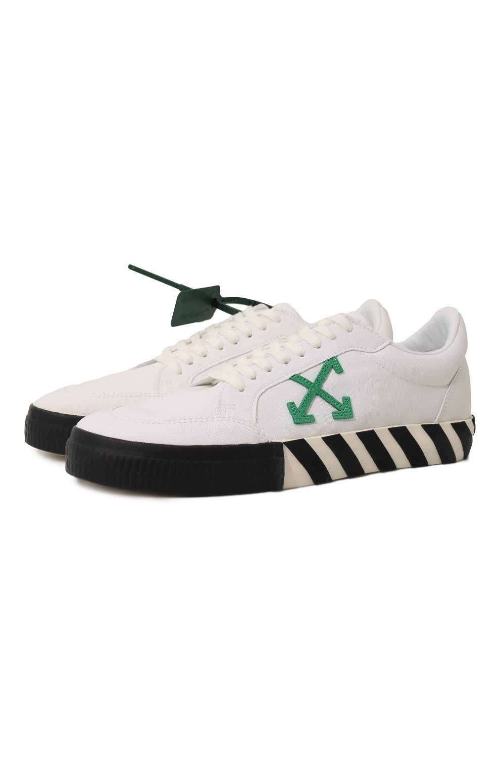 Мужские белые текстильные кеды vulcanized OFF-WHITE купить в интернет ...