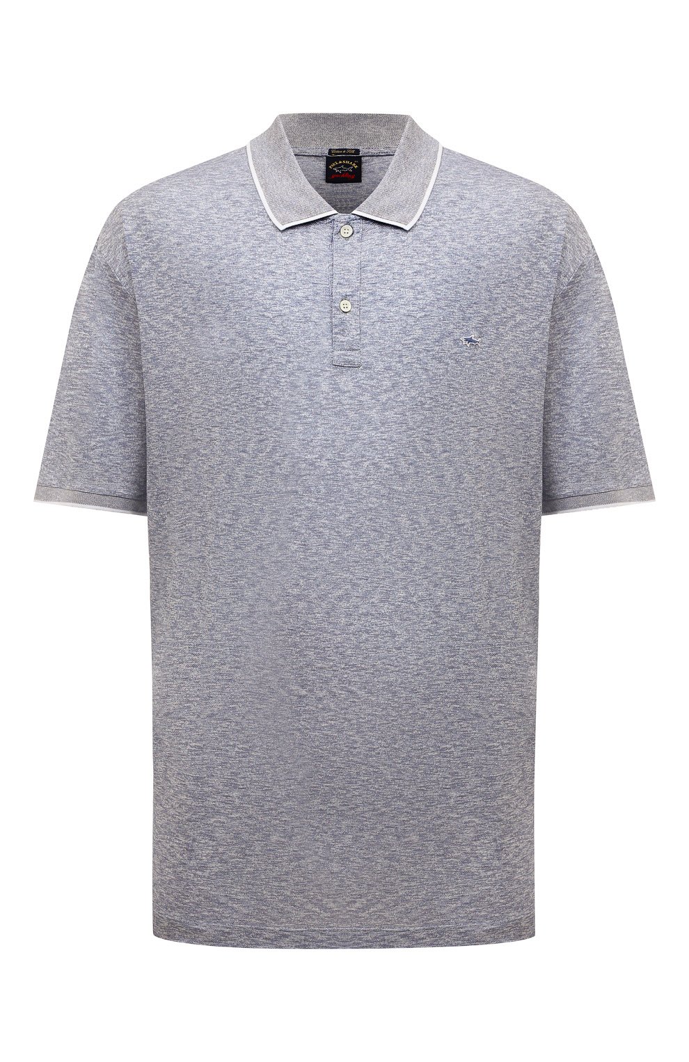 Мужское серое поло из хлопка и шелка PAUL&SHARK купить в интернет ...