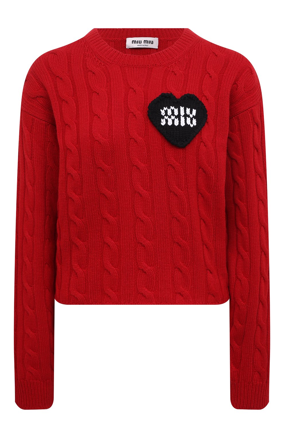 Женский красный кашемировый свитер Miu Miu купить в интернет магазине
