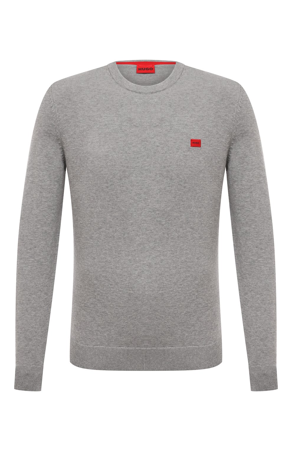 Мужской серый хлопковый джемпер HUGO купить в интернет-магазине ЦУМ ...