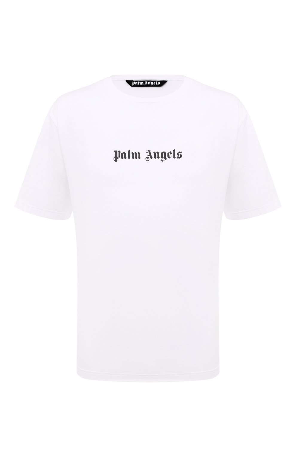 Мужская белая хлопковая футболка PALM ANGELS купить в интернет-магазине ...