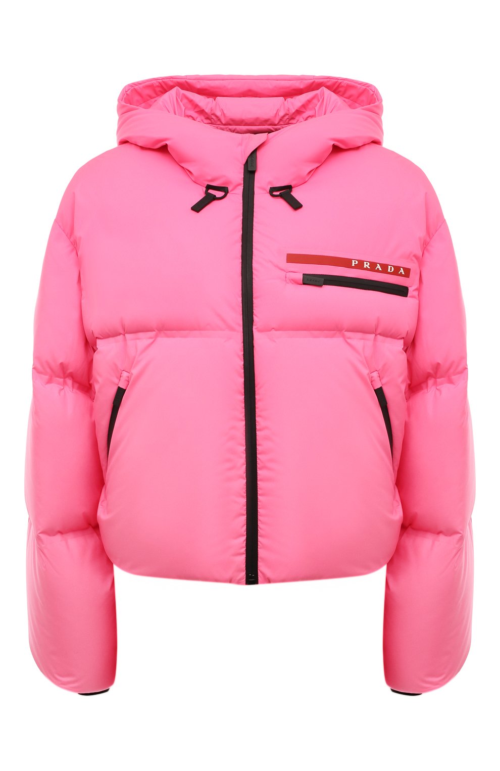 Женский розовый пуховик prada linea rossa PRADA купить в интернет ...