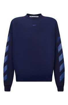 Мужской синий хлопковый свитшот OFF-WHITE купить в интернет-магазине ...