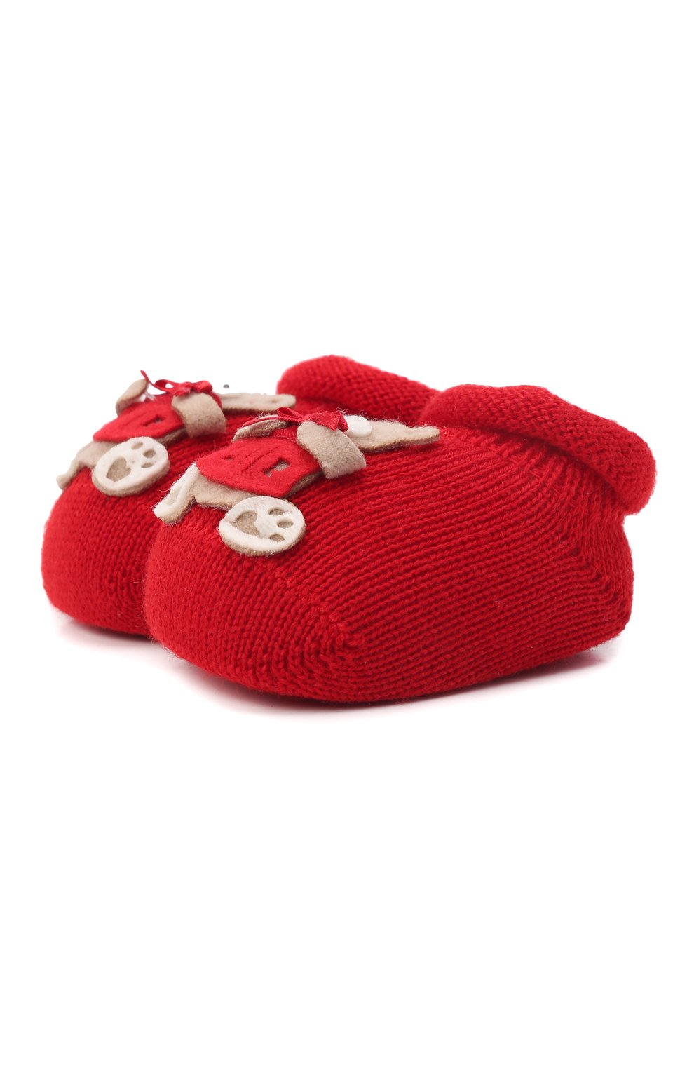 Шерстяные пинетки LA PERLA детские красного цвета — купить в интернет ...