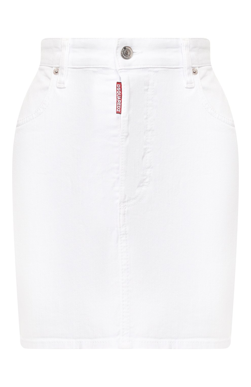Женская белая джинсовая юбка DSQUARED2 купить в интернет-магазине ЦУМ ...