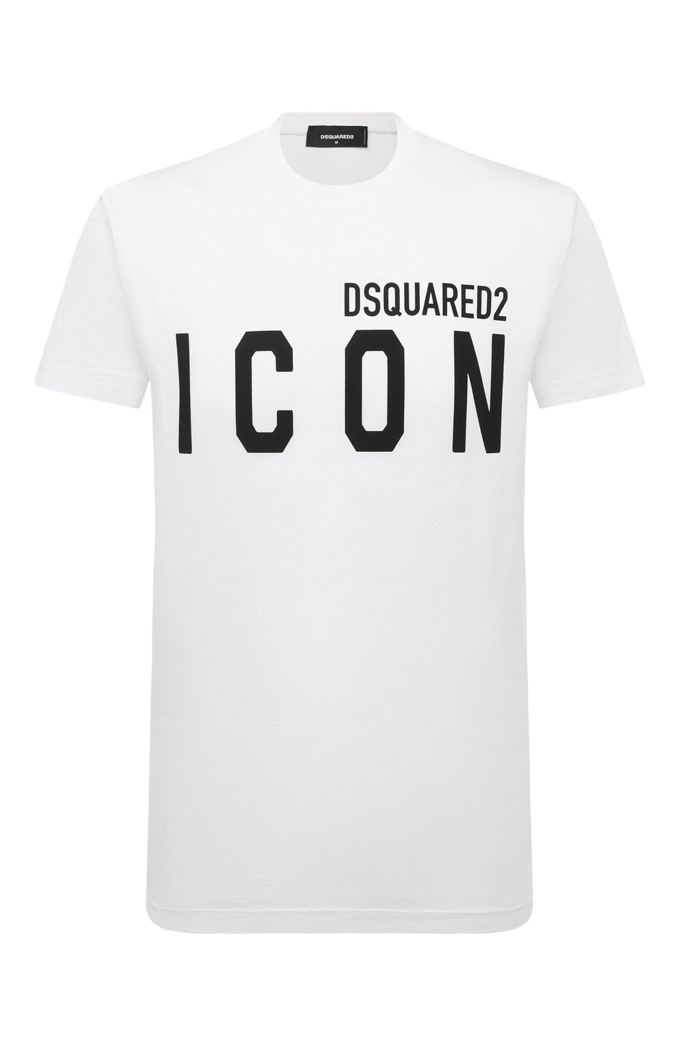 Мужская белая хлопковая футболка icon DSQUARED2 купить в интернет ...