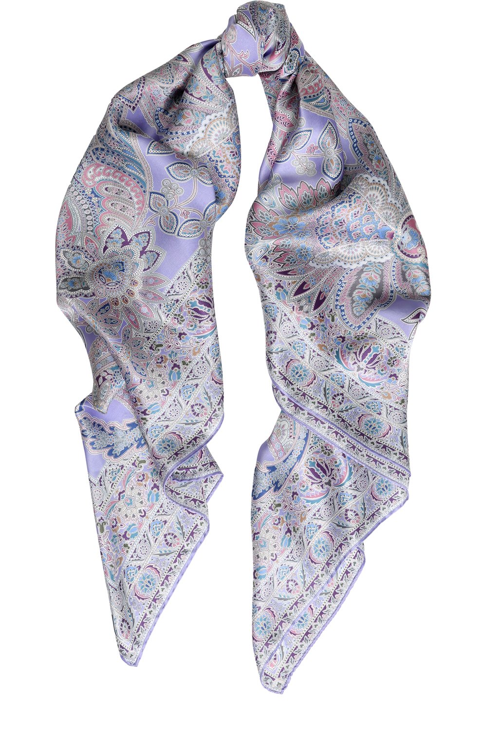 Женский разноцветный шелковый платок с принтом MICHELE BINDA купить в интернет-магазине ЦУМ, арт ...
