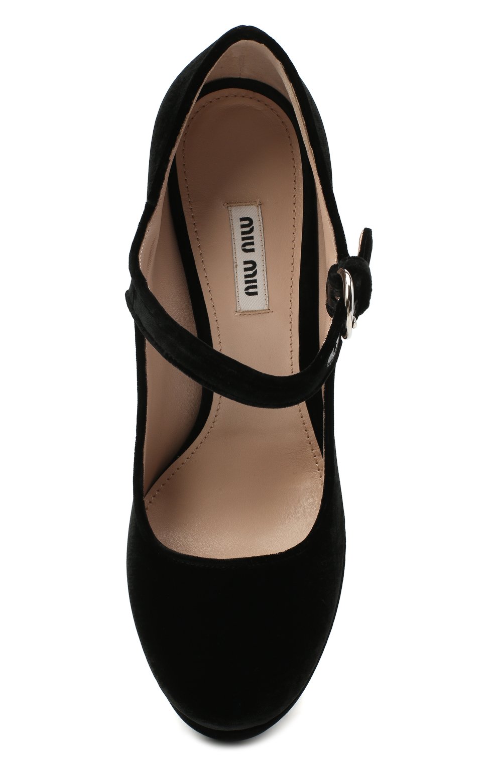 Женские черные текстильные туфли Miu Miu купить в интернет магазине ЦУМ арт 5ip588 68