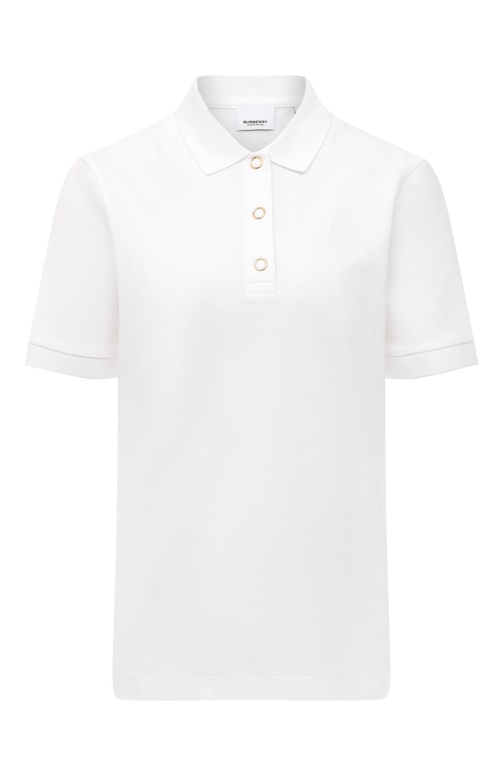 Женское белое хлопковое поло BURBERRY купить в интернет-магазине ЦУМ ...