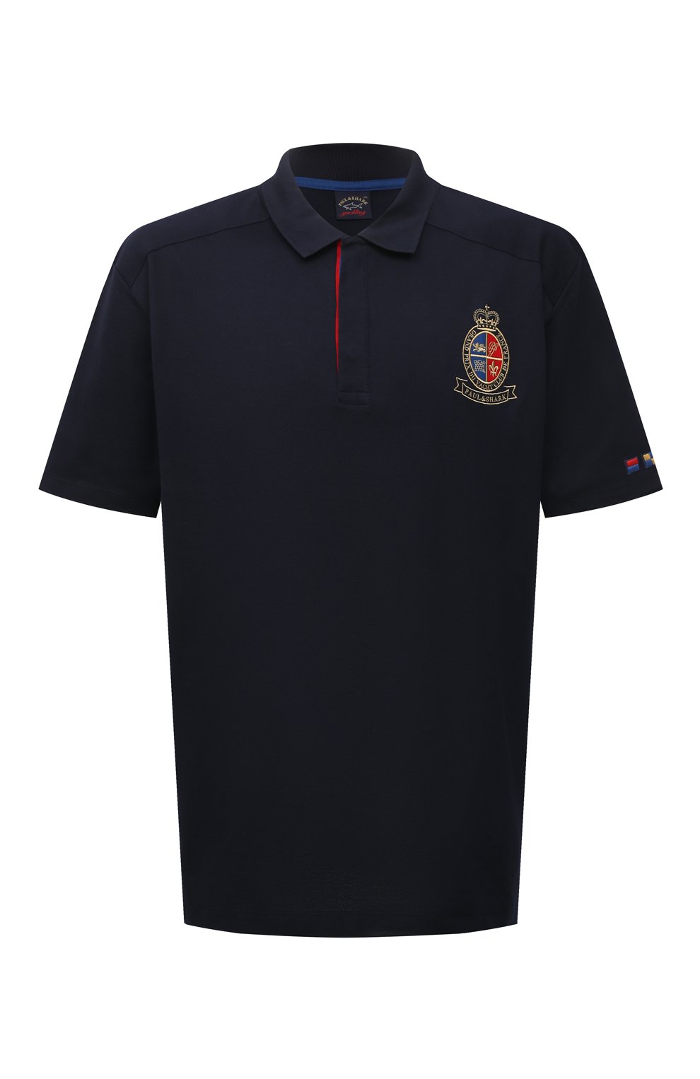 Мужское темно-синее хлопковое поло PAUL&SHARK купить в интернет ...