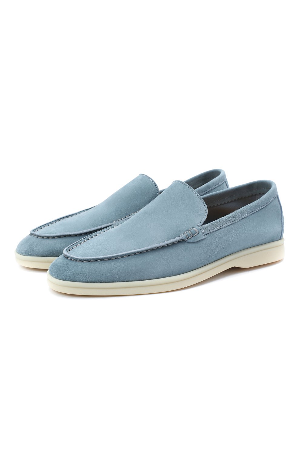 Женские голубые замшевые лоферы summer walk LORO PIANA купить в ...
