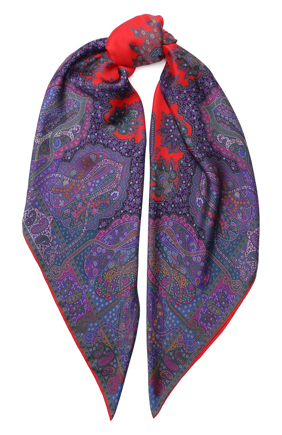 Женский красный шелковый платок MICHELE BINDA купить в интернет-магазине ЦУМ, арт. 21035717