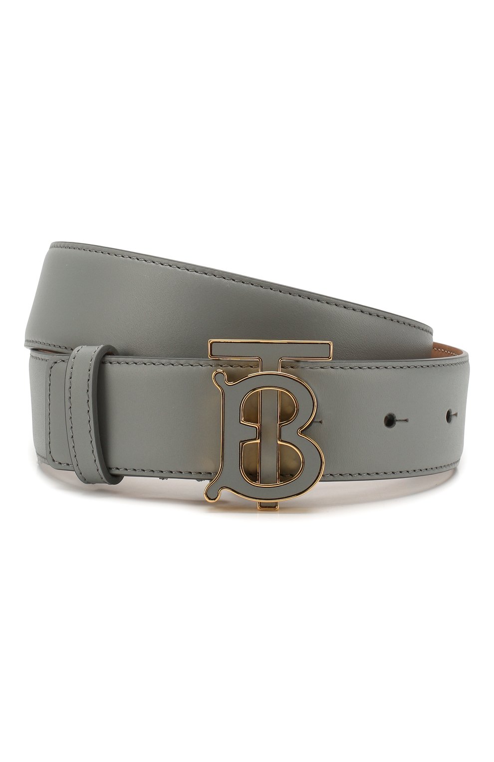 Женский серый кожаный ремень BURBERRY купить в интернет-магазине ЦУМ ...