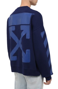 Мужской синий хлопковый свитшот OFF-WHITE купить в интернет-магазине ...