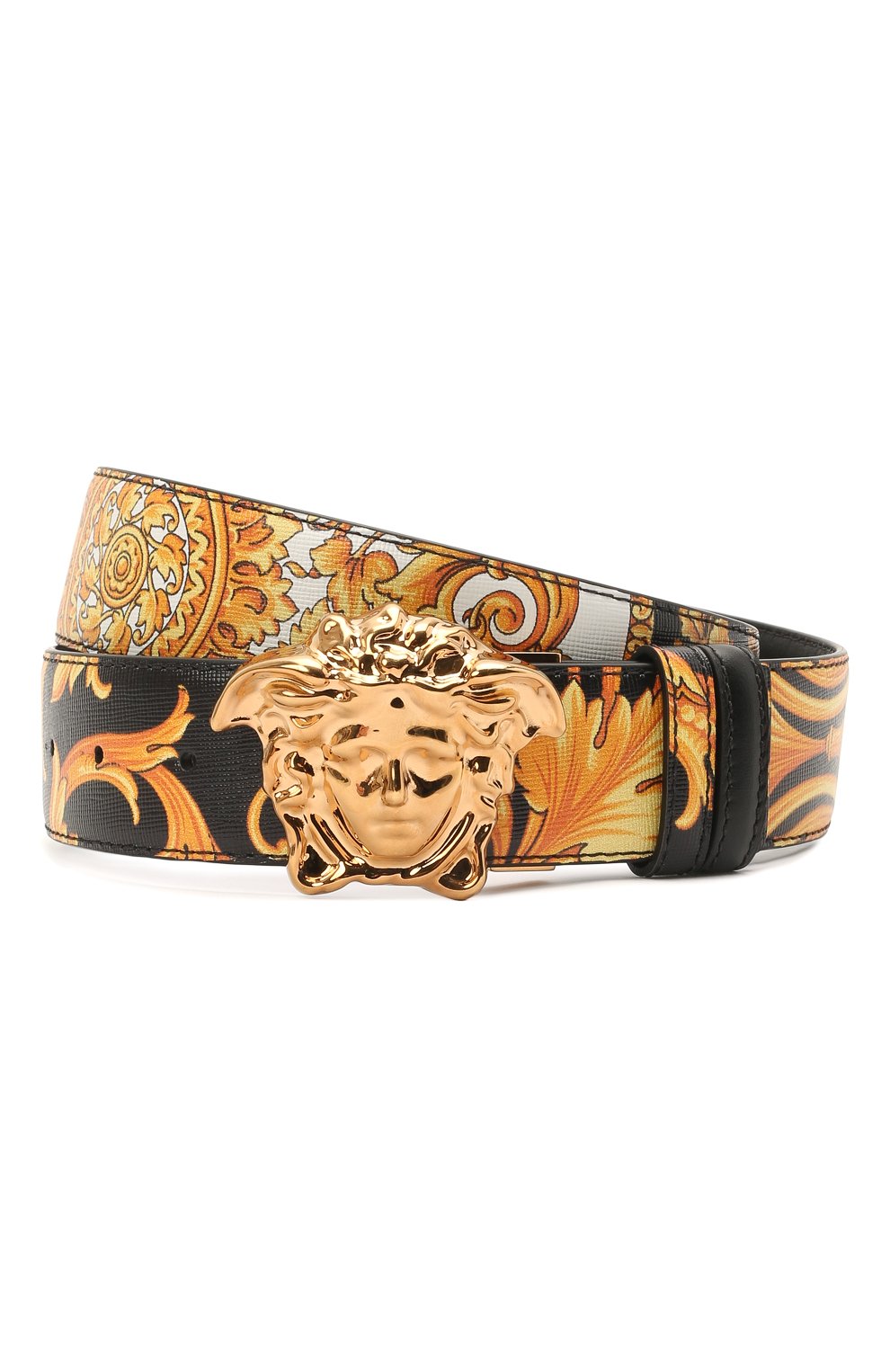 Мужской золотой кожаный ремень medusa VERSACE купить в интернет ...