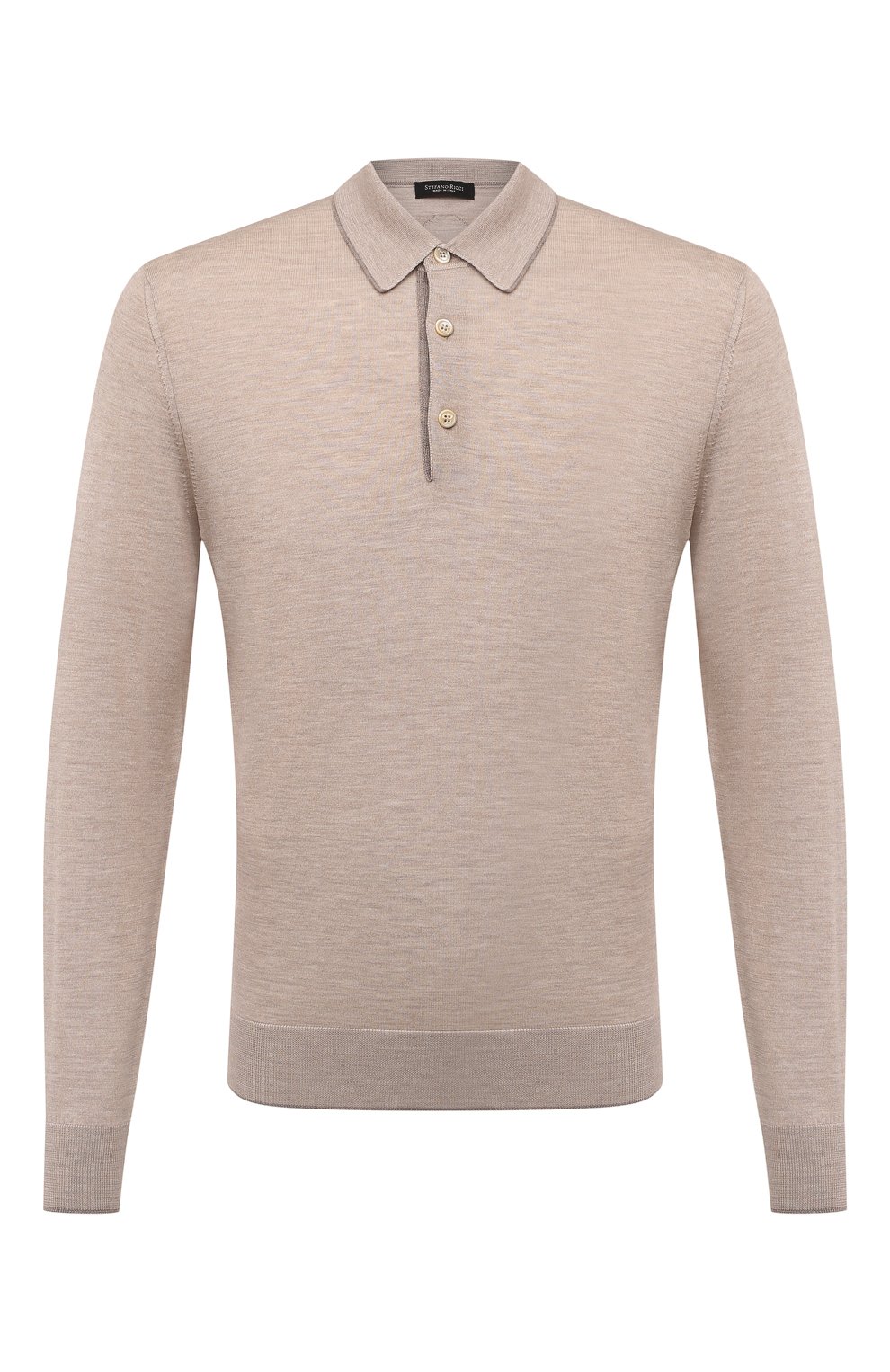Мужское бежевое поло из шерсти и шелка STEFANO RICCI купить в интернет ...