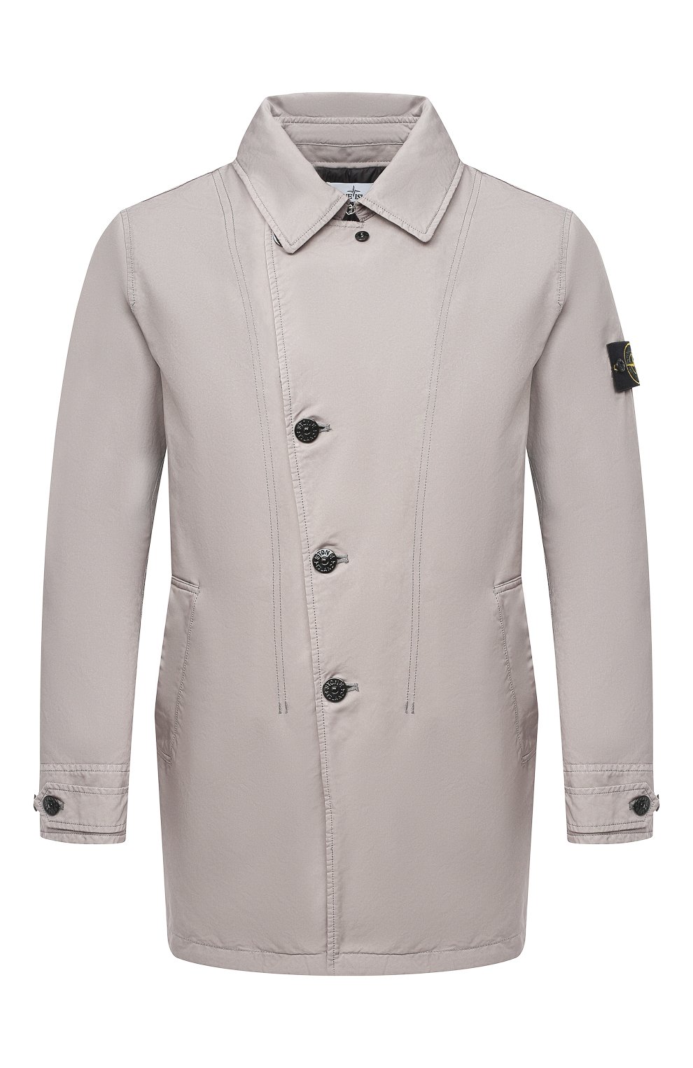 Мужской серый утепленный плащ STONE ISLAND купить в интернет-магазине ...