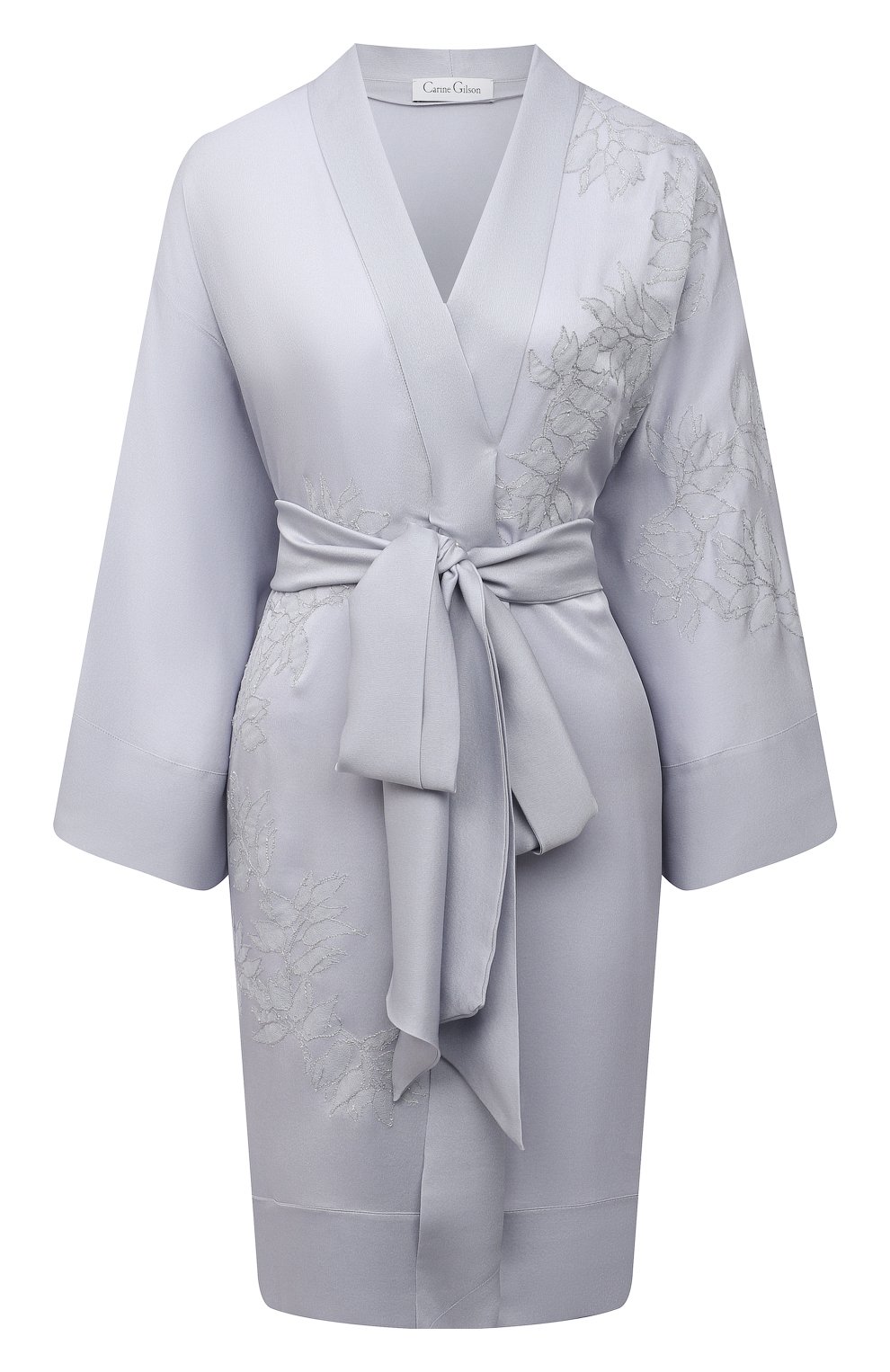 Женский голубой шелковый халат CARINE GILSON купить в интернет-магазине ...