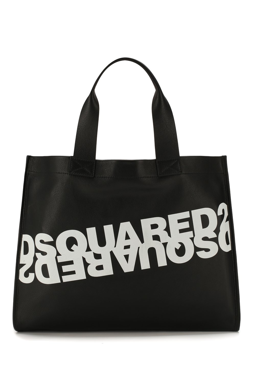 Женский черный сумка-шопер mirrored logo DSQUARED2 купить в интернет ...