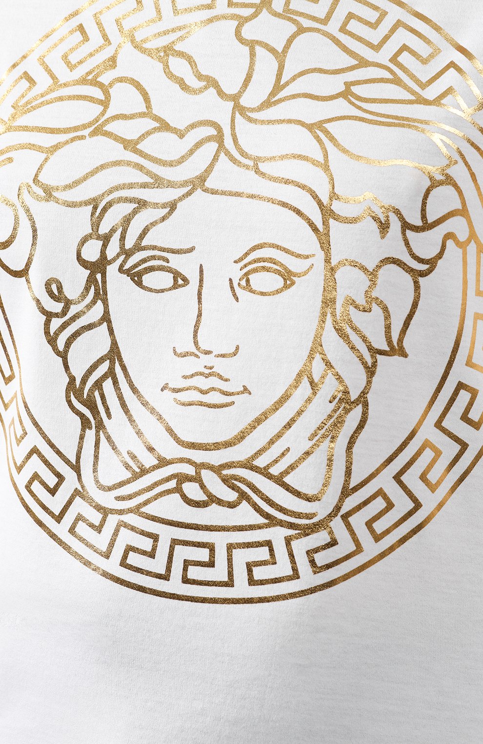 Женская белая хлопковая футболка VERSACE купить в интернет-магазине ЦУМ ...