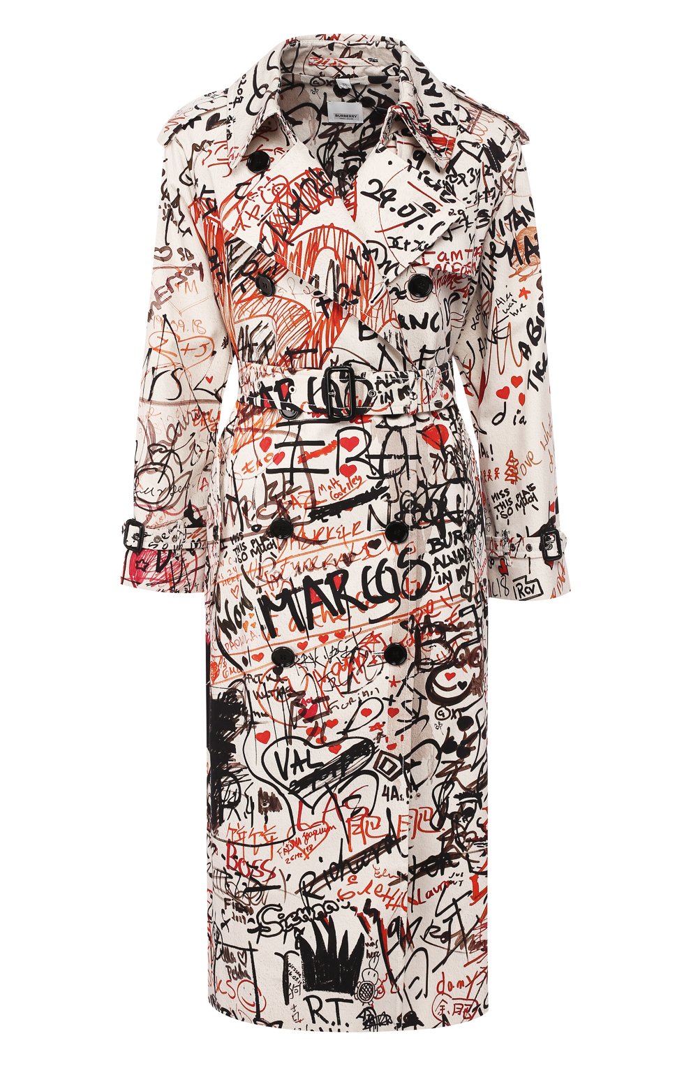 Женский разноцветный хлопковый тренч BURBERRY купить в интернет ...